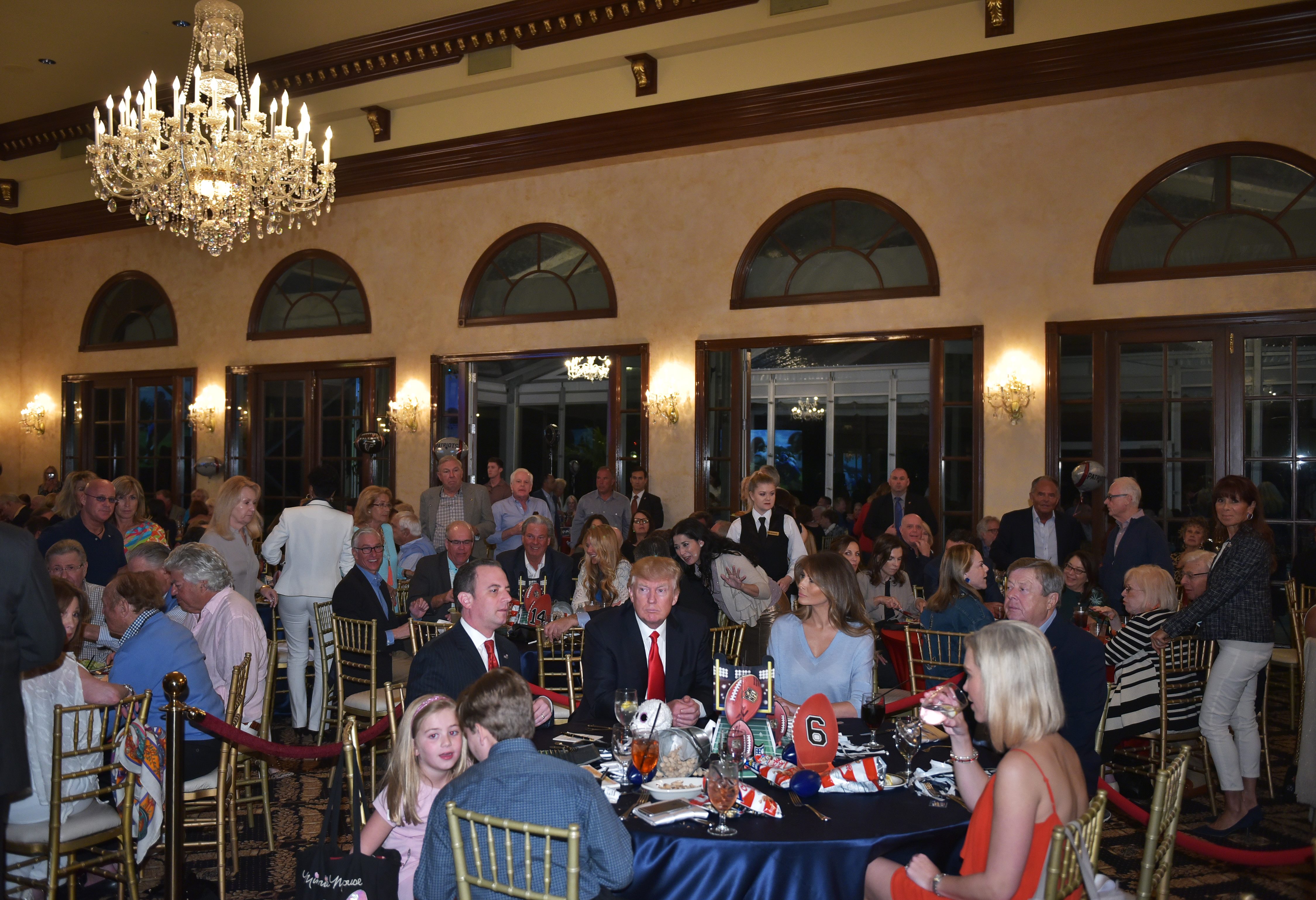 PHOTOS: Donald & Melania Trump Super Bowl Party