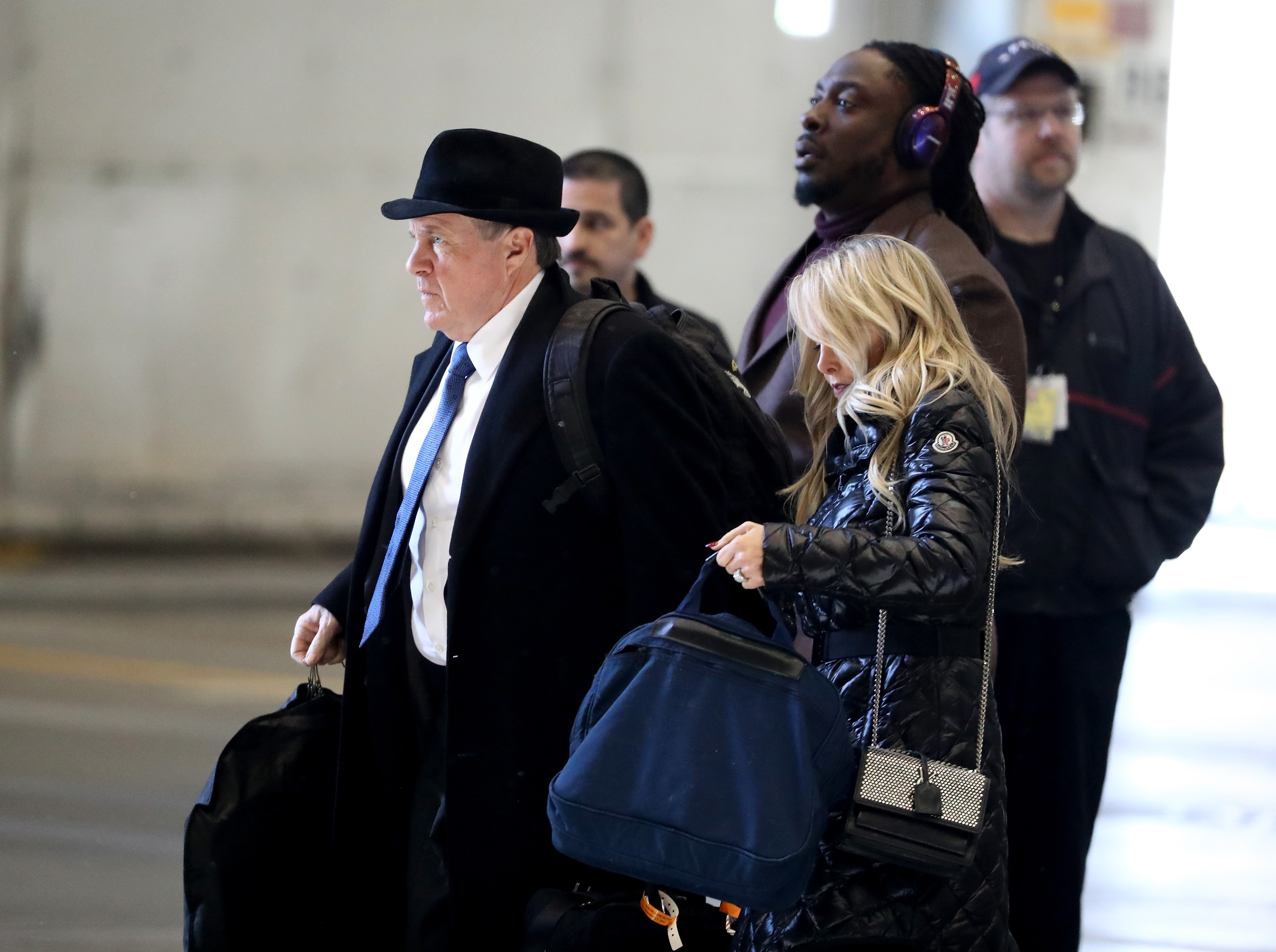 Bill Belichick's Hoodie & Sleeveless Sweatshirt Look