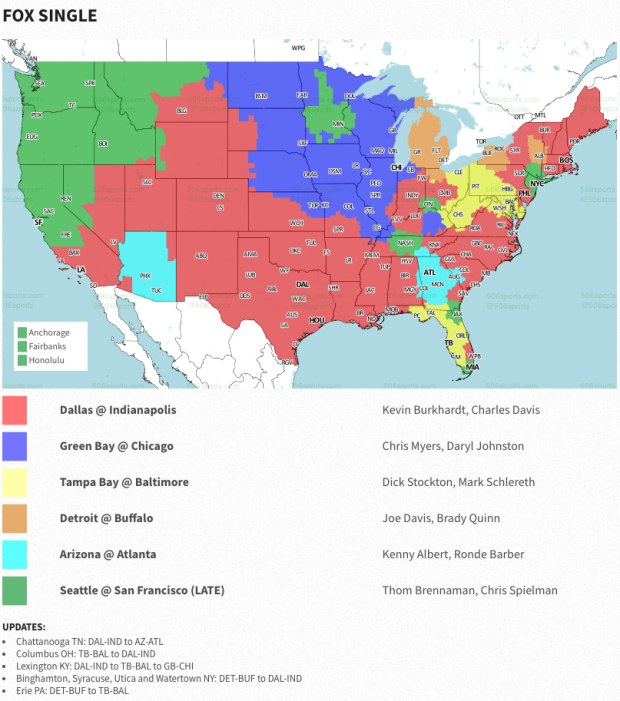 NFL Coverage Map Week 15: Which Games Are Televised Locally?
