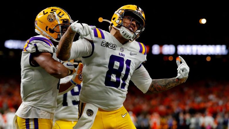 LSU's Thaddeus Moss, Son of Randy Moss, Declares for 2020 NFL Draft