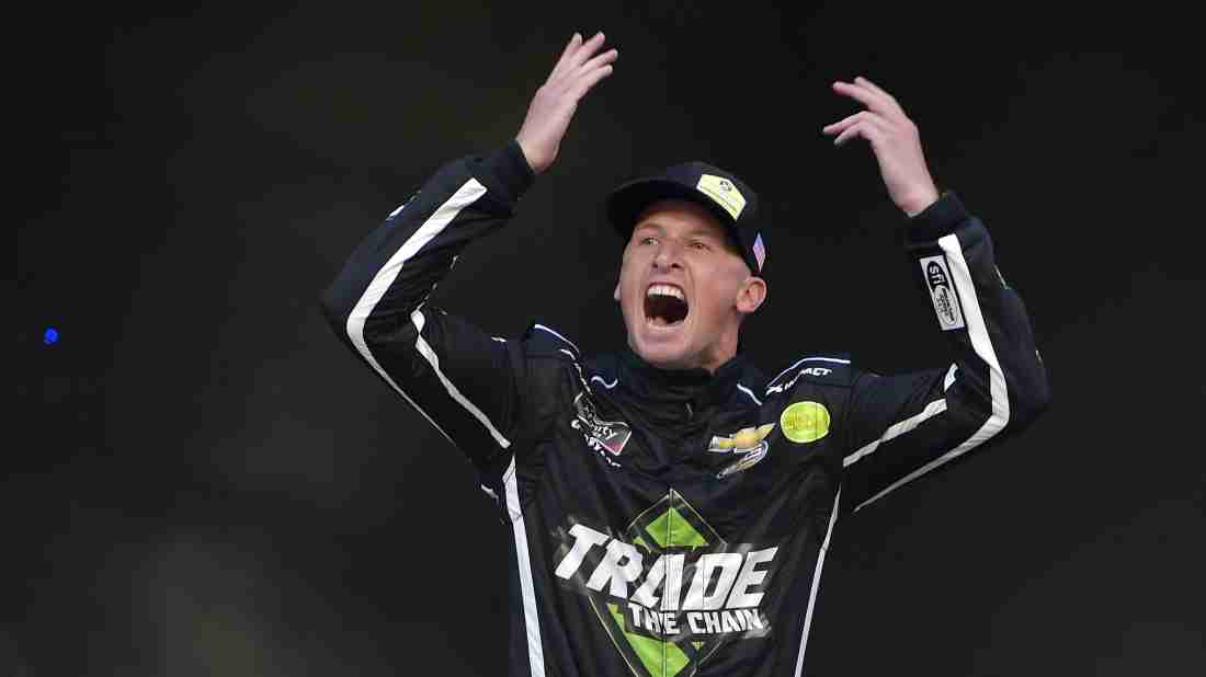 Brandon Brown Plays Spoiler at Tallega Superspeedway