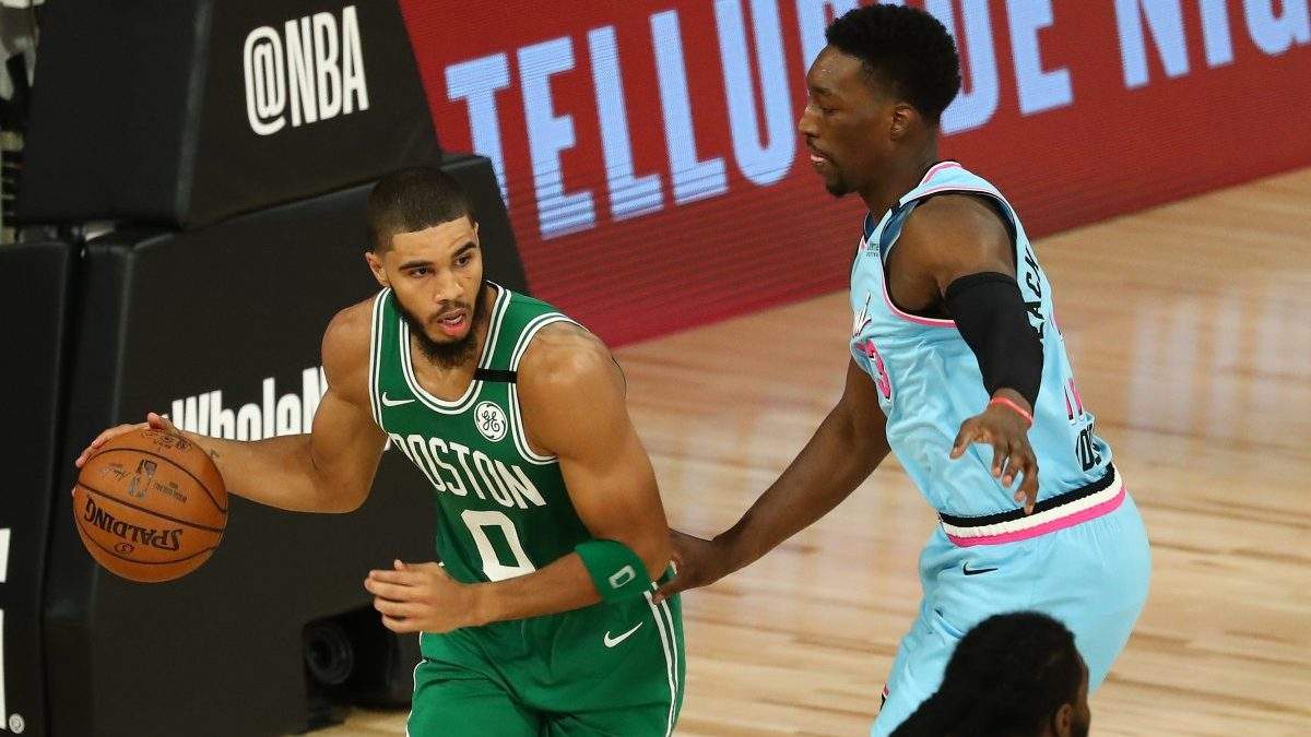 Heat's Bam Adebayo Playing Mind Games With Celtics Star Jayson Tatum