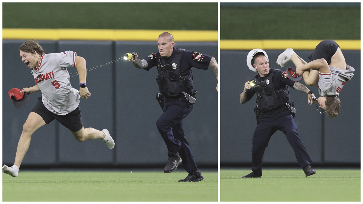 William Hendon Video & Photos: Reds Fan Tased, Does Backflip