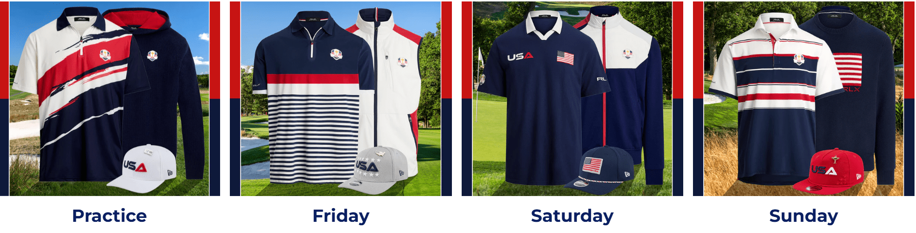 2025 Ryder Cup Team USA Uniforms by Polo Ralph Lauren