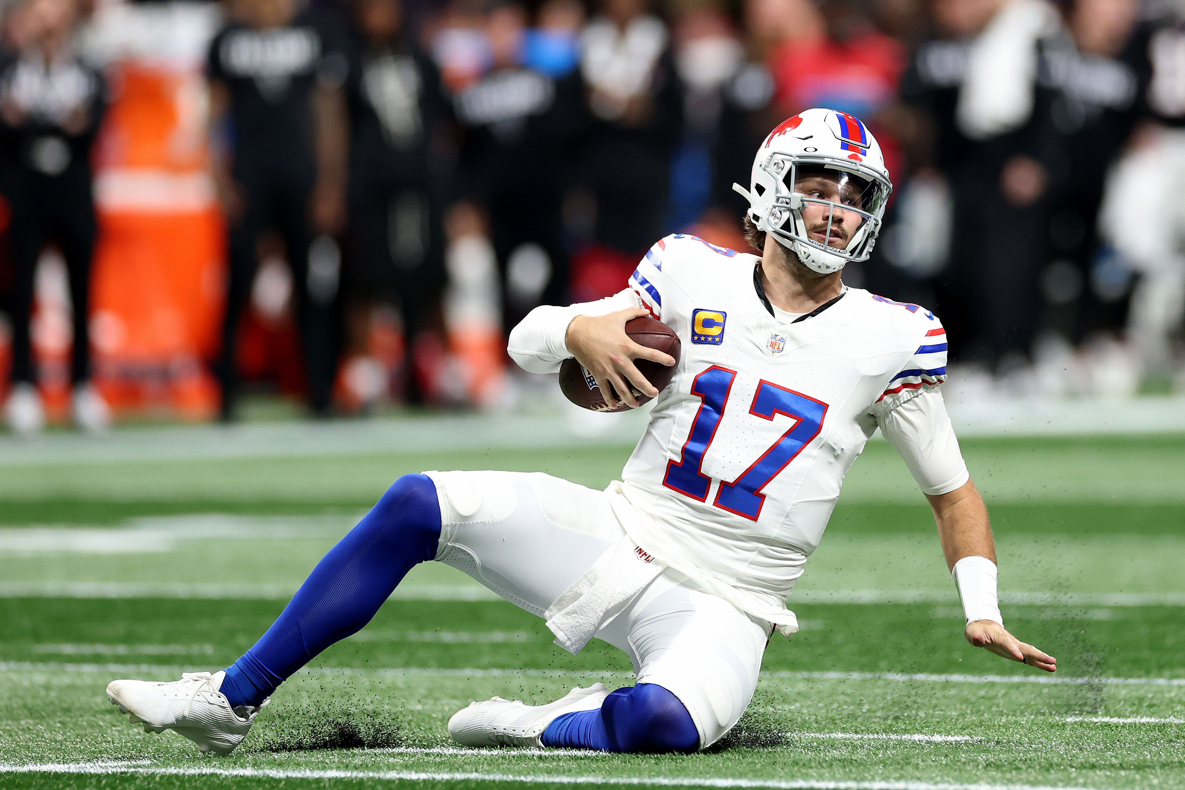 Josh Allen's Behavior in Locker Room After Loss to Falcons