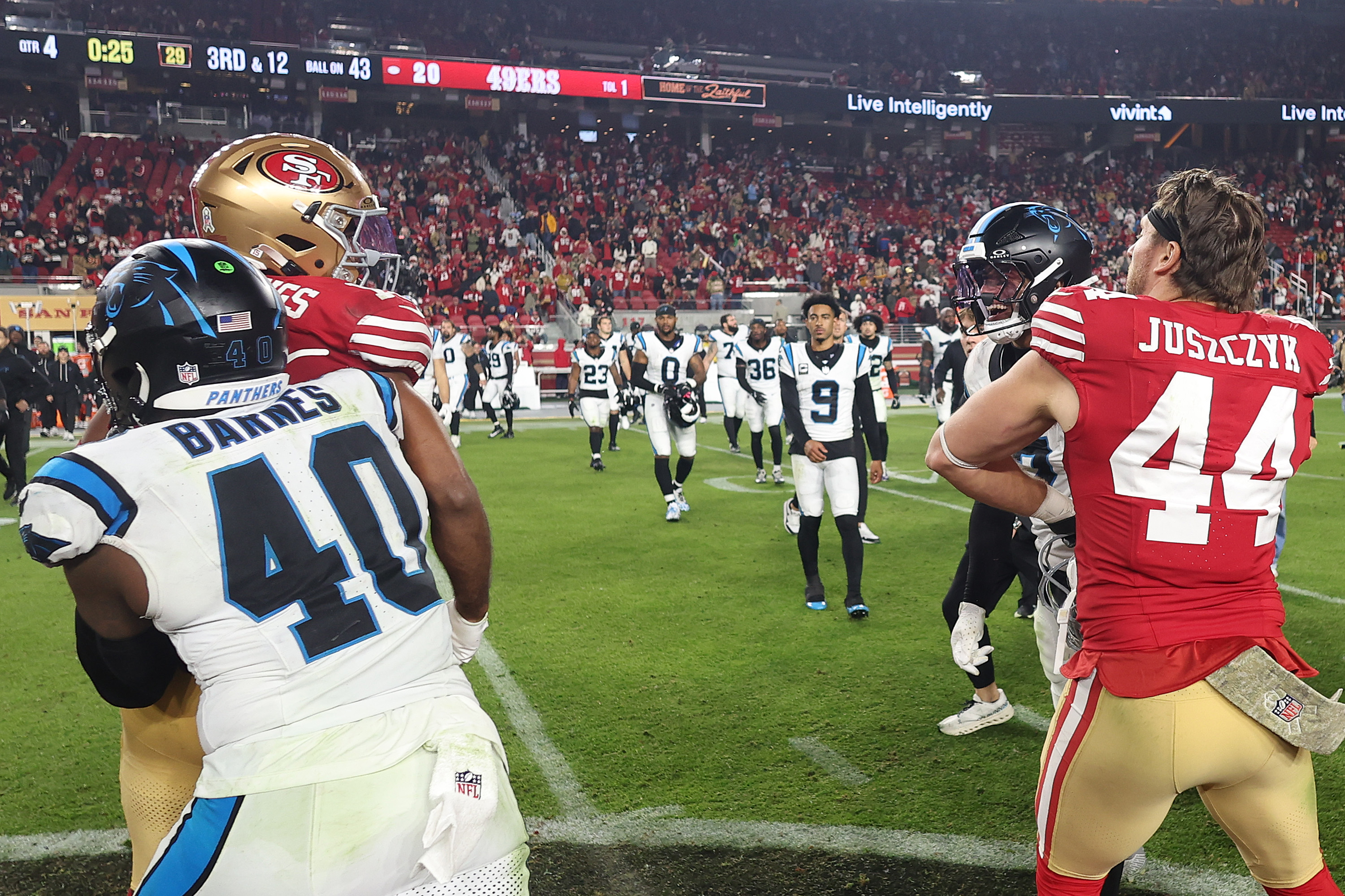 49ers Star Facing NFL Punishment After Swinging on Panthers DB