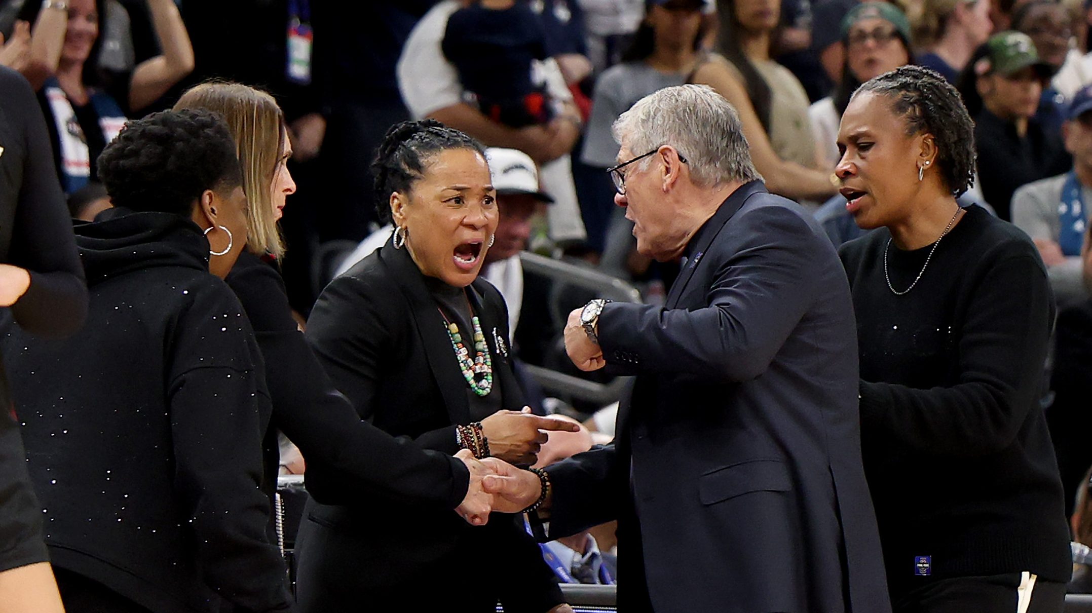 UConn's Geno Auriemma Under Fire for 'Classless' Dawn Staley Confrontation
