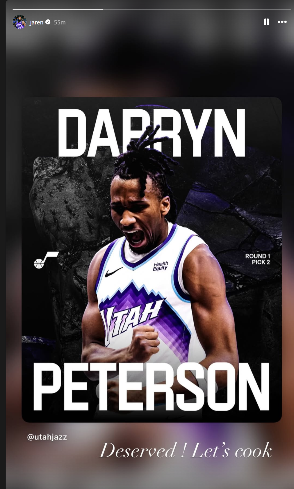 Jaren Jackson Jr. Reacts to Jazz Drafting Darryn Peterson